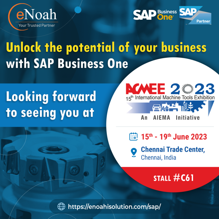 eNoah SAP Business One at ACMEE 2023, Chennai