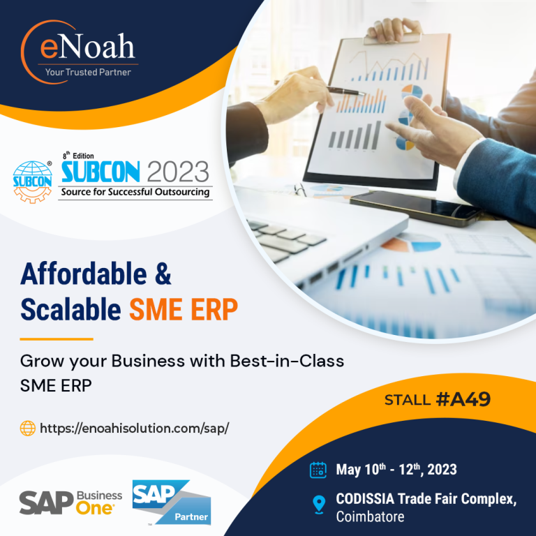 eNoah SAP Business One at SUBCON 2023, Coimbatore