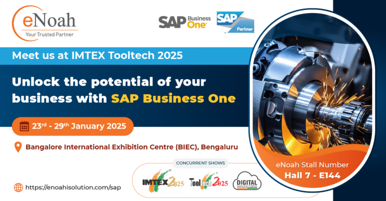 eNoah SAP Business One Partner exhibits at IMTOF 2024, Chennai