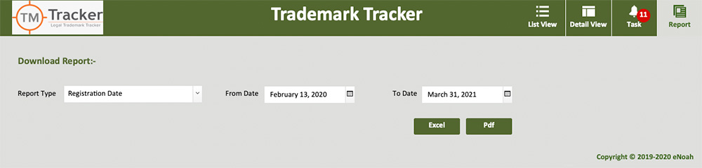 Trademark Tracker Integrated Solution for Legal Trademark - eNoah